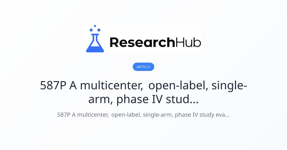 open label single arm study